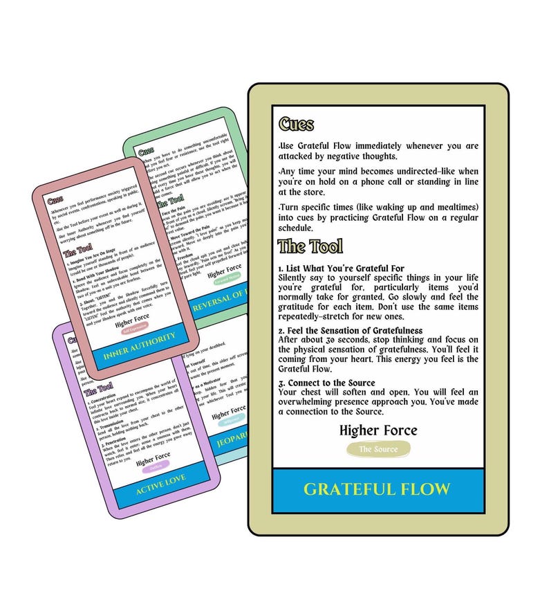 UPDATED! - Phil Stutz - the Tools - Printable Flash Cards - Digital ...