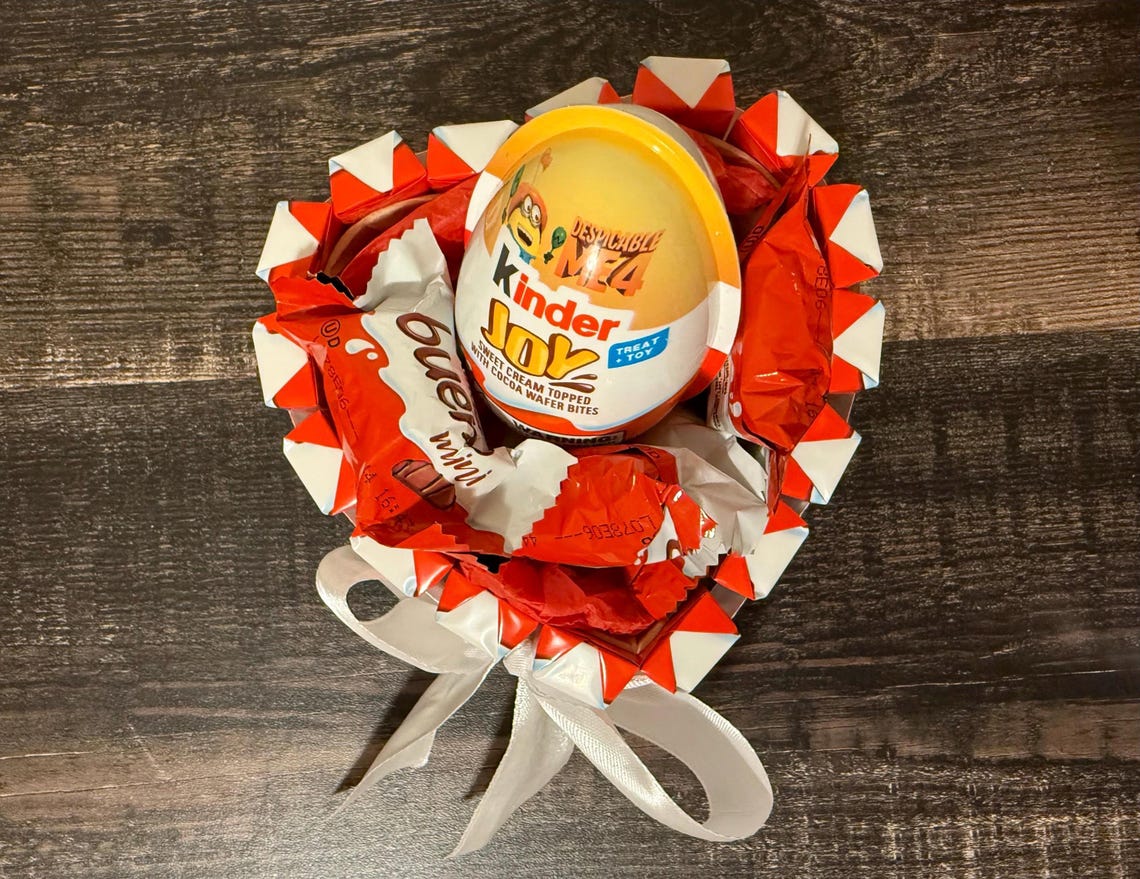 Kinder Chocolate Gift Box, Kinder Chocolate Heart, Sweet Gift Box ...