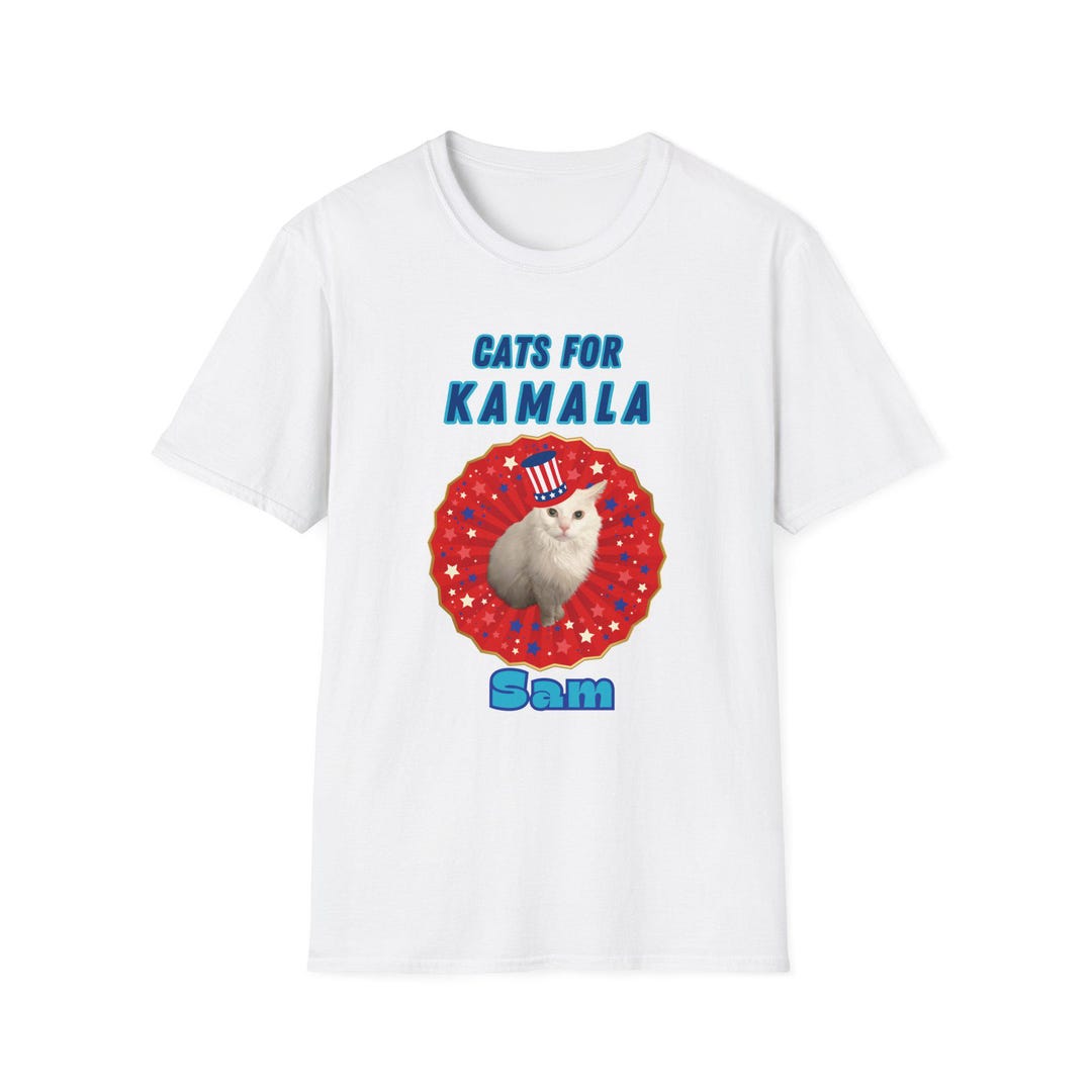 Kamala Harris Custom Cat T Shirt, Cats for Kamala T Shirt, Personalized ...