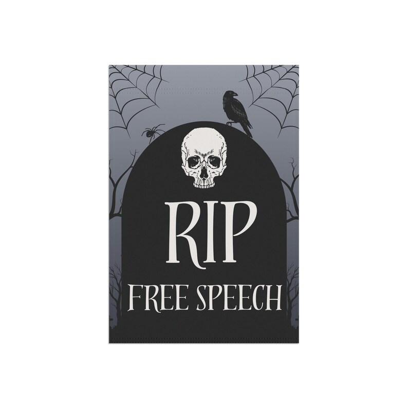 RIP Free Speech Halloween Protest Flag: Tombstone Garden Yard ...