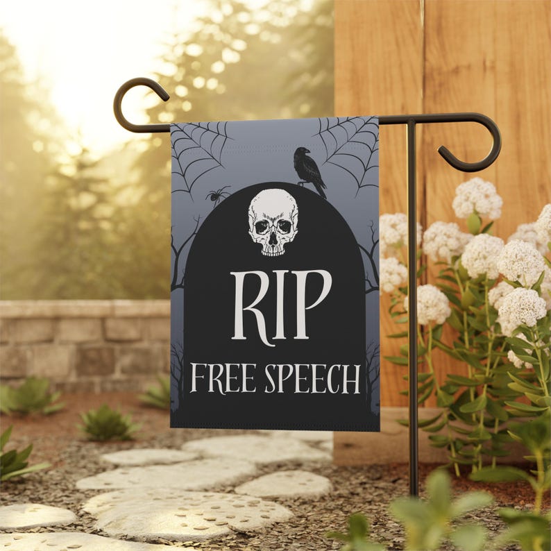 RIP Free Speech Halloween Protest Flag: Tombstone Garden Yard ...