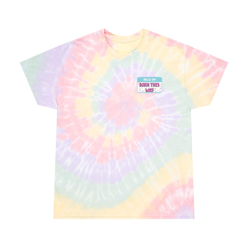 LGBTQA Pride Rainbow Spiral Tie-dye Cotton T-shirt Hello Im Born This ...