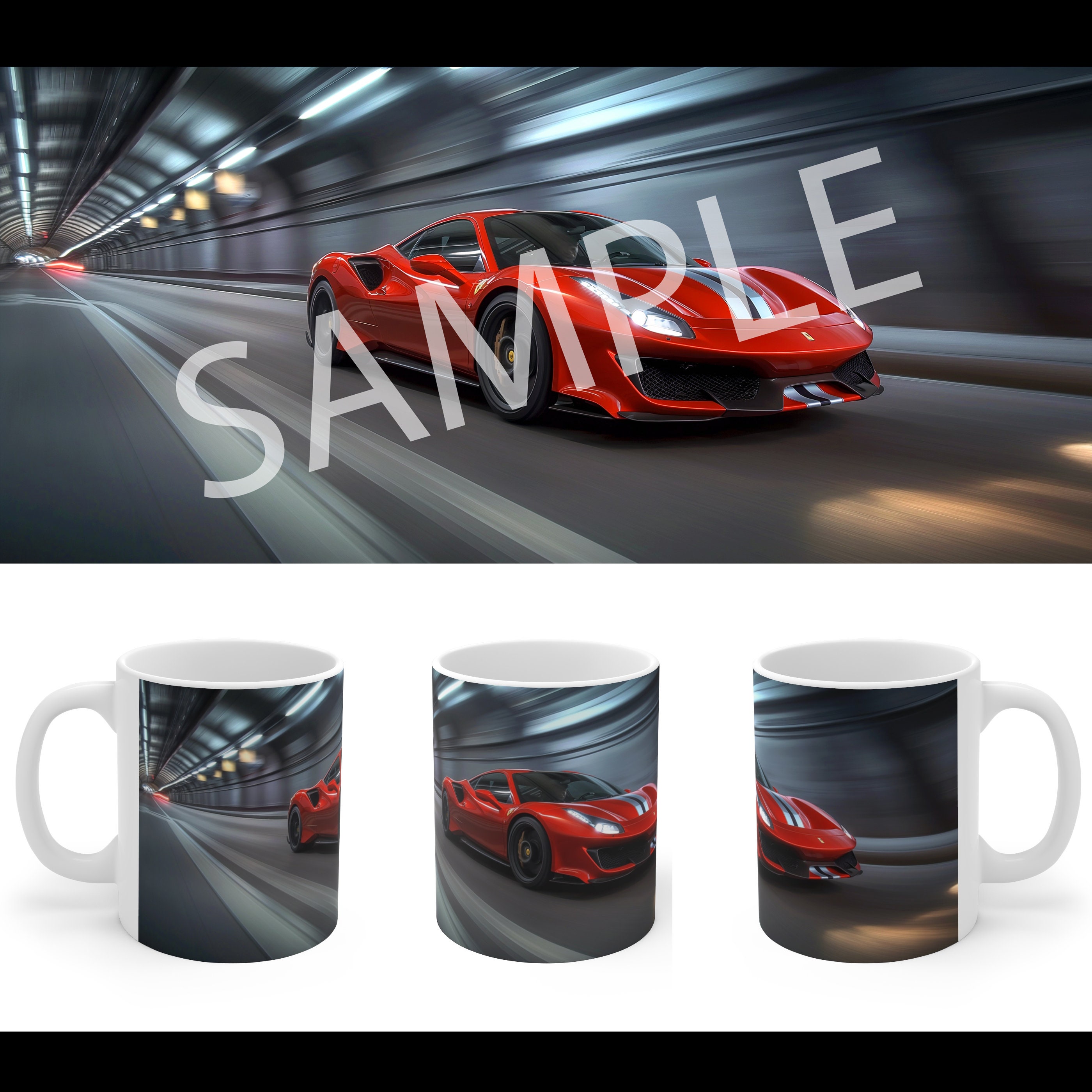 Ferrari 488 Pista Supercar Mug, Car Gift Mugs, Car Lover Mug, Gifts for ...