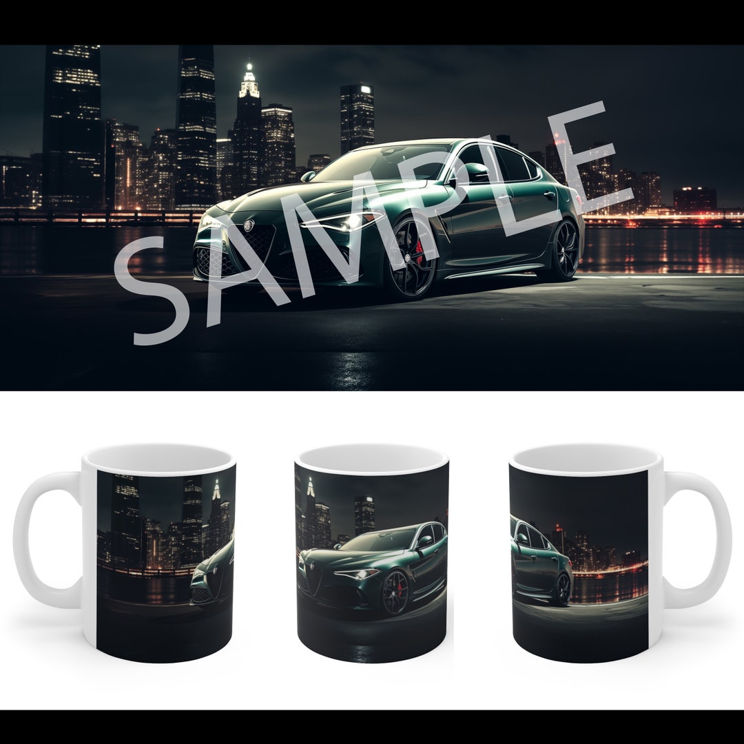 Alfa Romeo Giulia Quadrifoglio Car Mug, Car Gift Mugs, Car Lover Mug ...