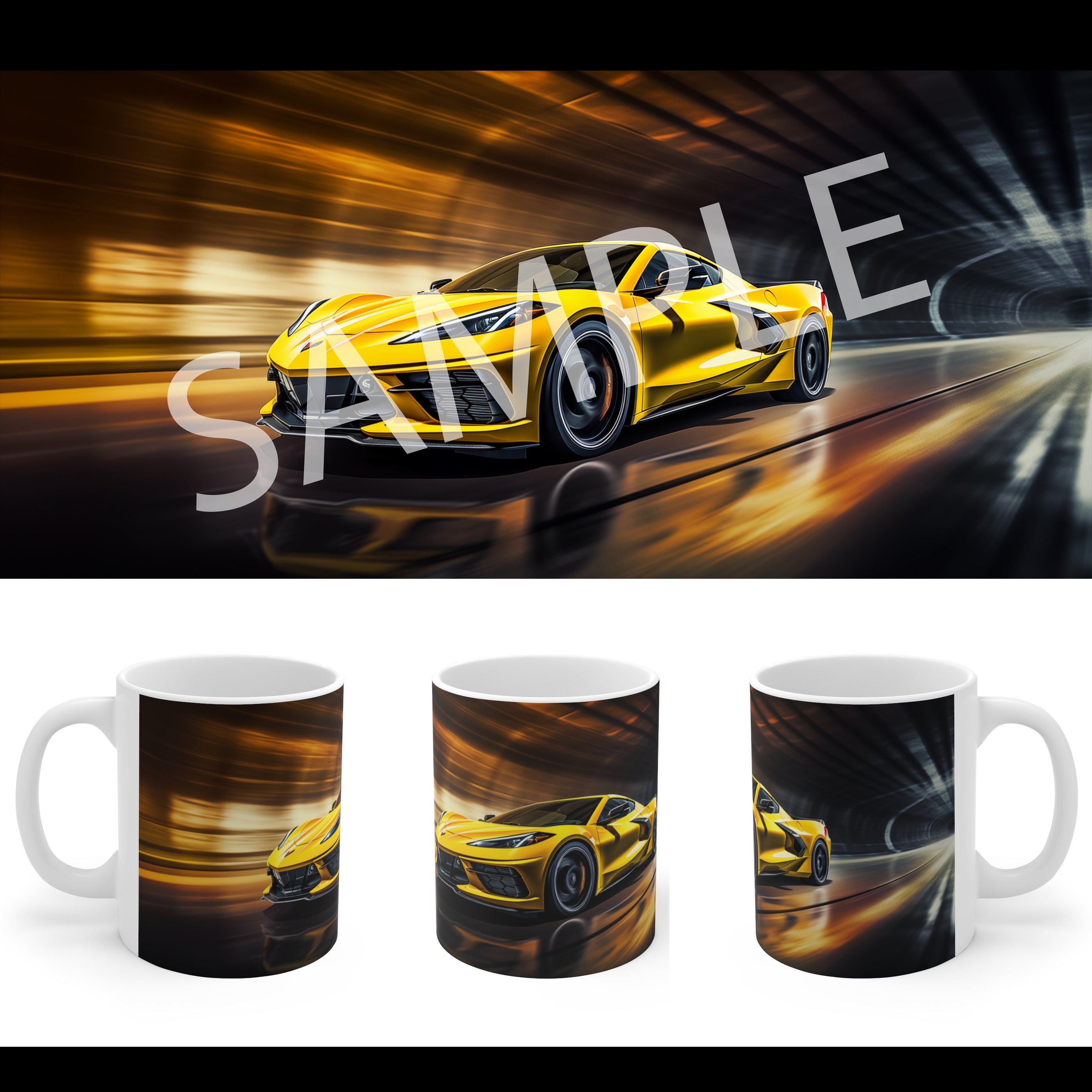 Corvette C8 Supercar Mug, Car Gift Mugs, Car Lover Mug, Gifts for Guys ...