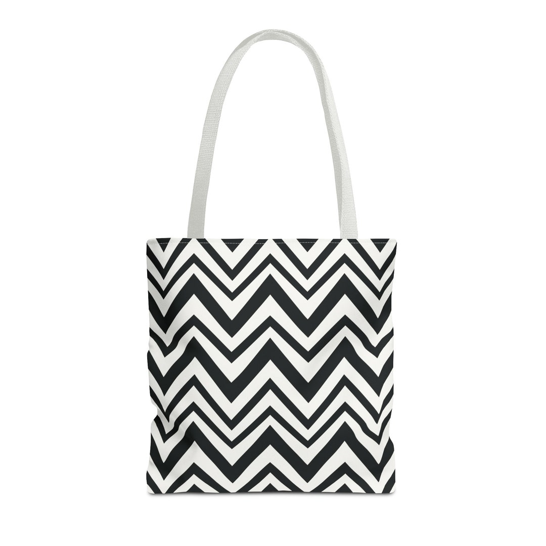 Zig Zag Tote Bag, Spring 2025 Colours, Holiday Bag, Beach Bag, Gym Bag ...
