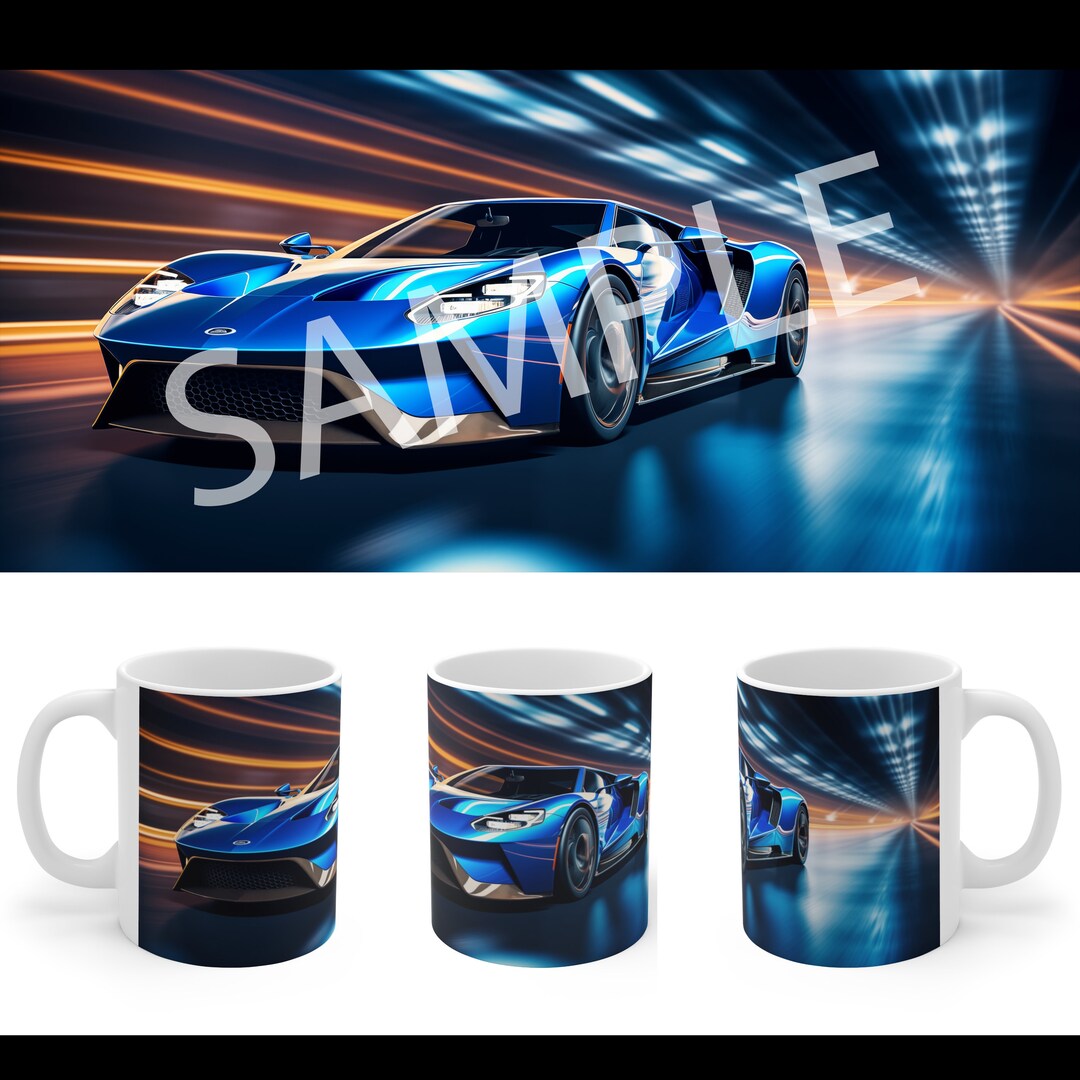 Ford GT Supercar Mug, Car Gift Mugs, Car Lover Mug, Gifts for Guys, Car ...