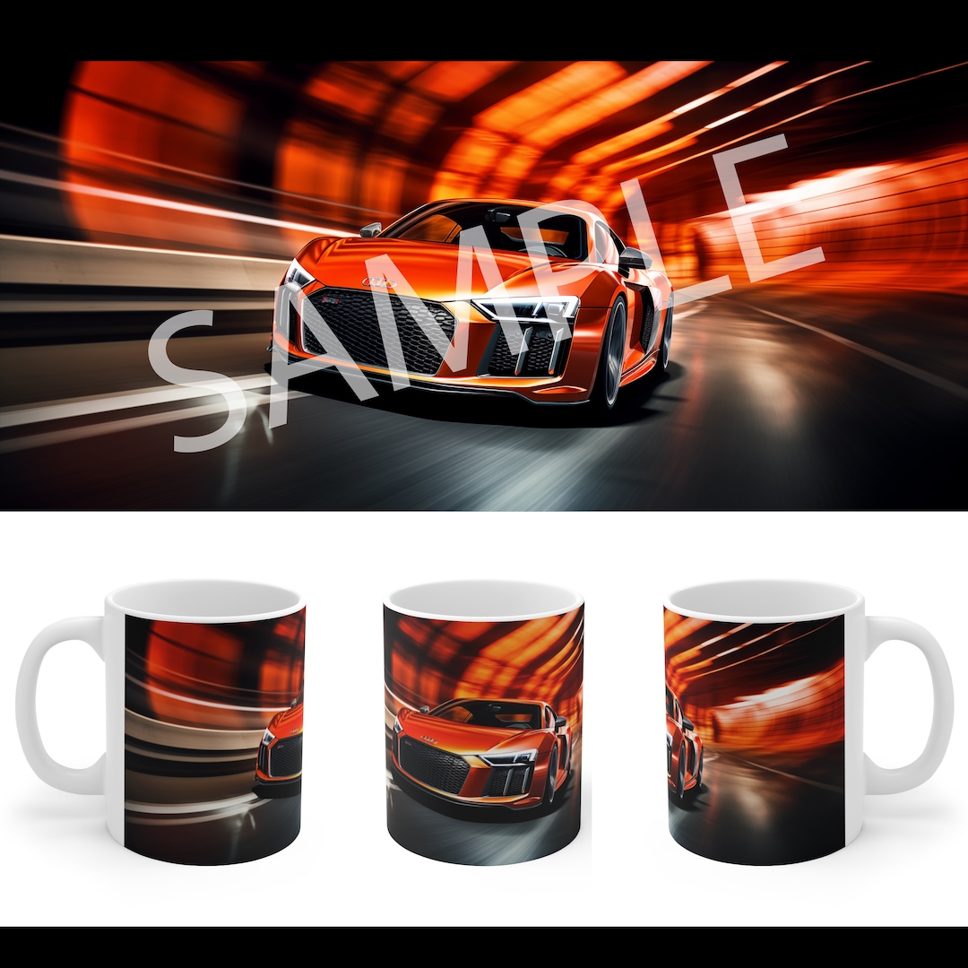 Audi R8 Supercar Mug, Car Gift Mugs, Car Lover Mug, Gifts for Guys, Car ...