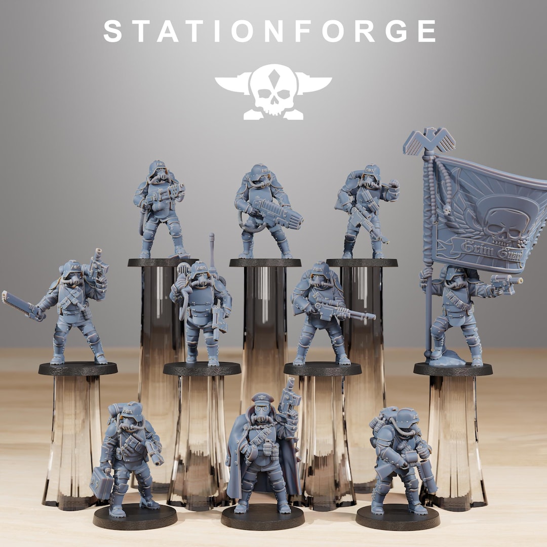 STL Bundle Tabletop Miniatures Grimdark Future 3D Print File Stls ...