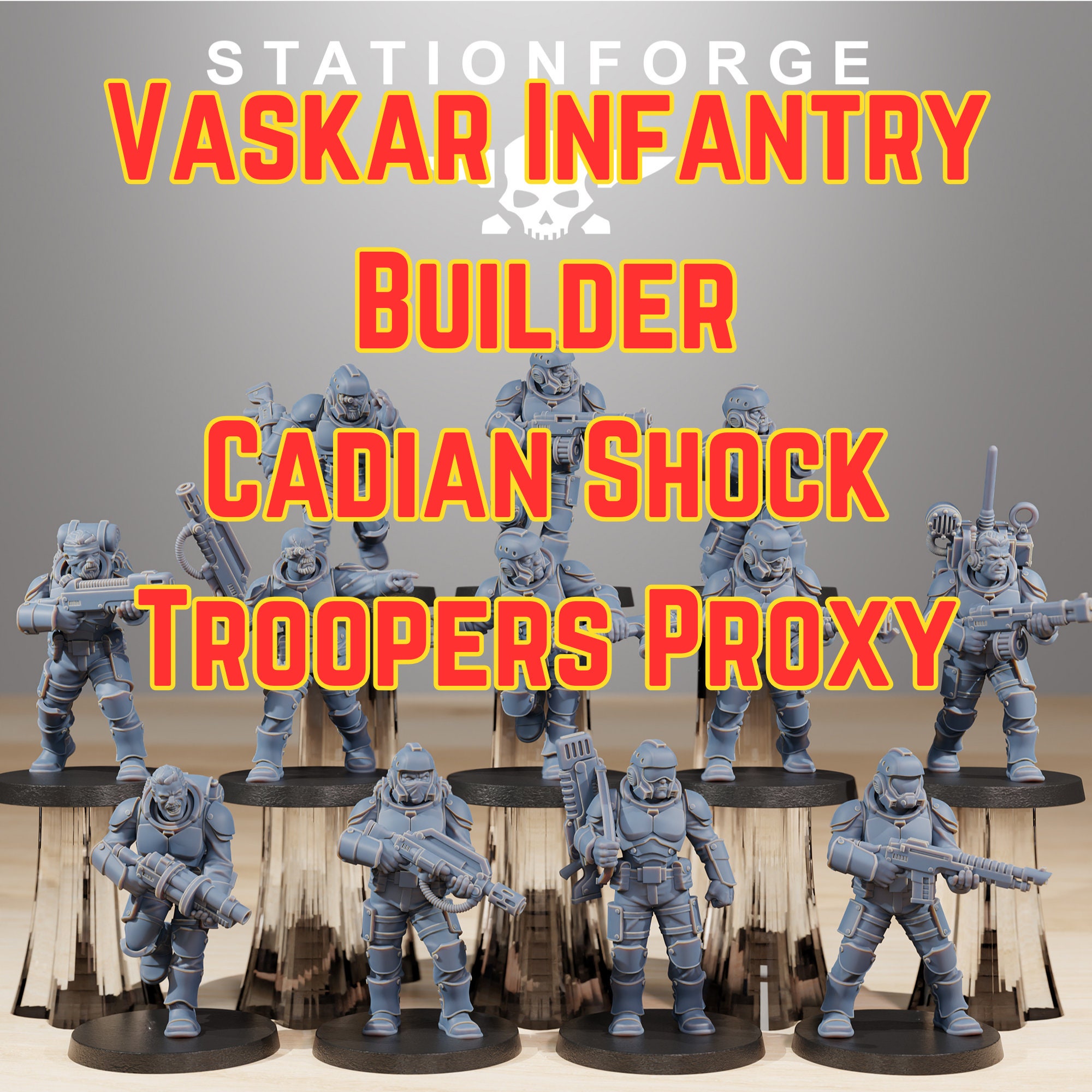 STL Bundle Tabletop Miniatures Grimdark Future 3D Print File Stls ...