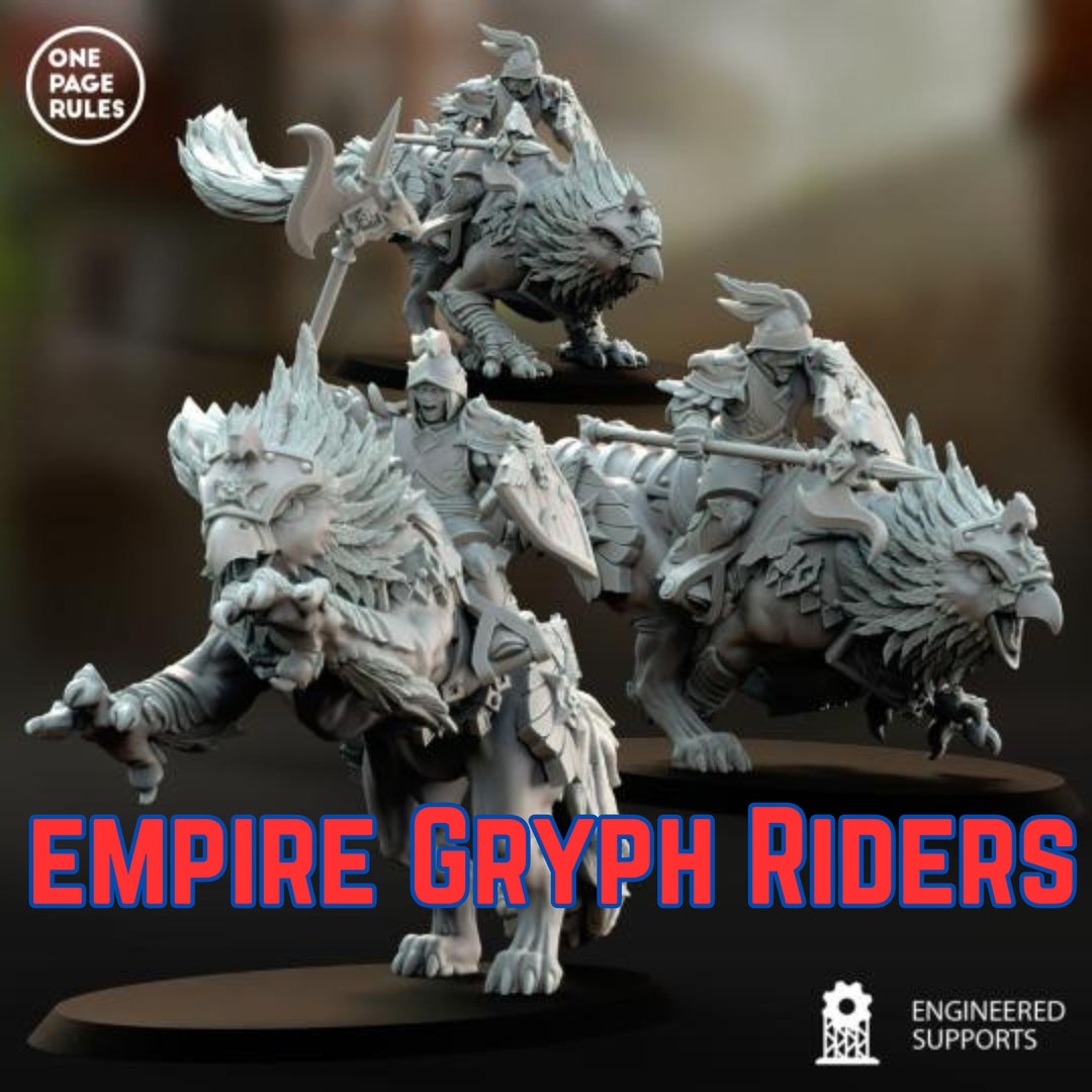 Empire Gryph Riders Stl File Pack DND Stl Files D and D Minis Opr ...