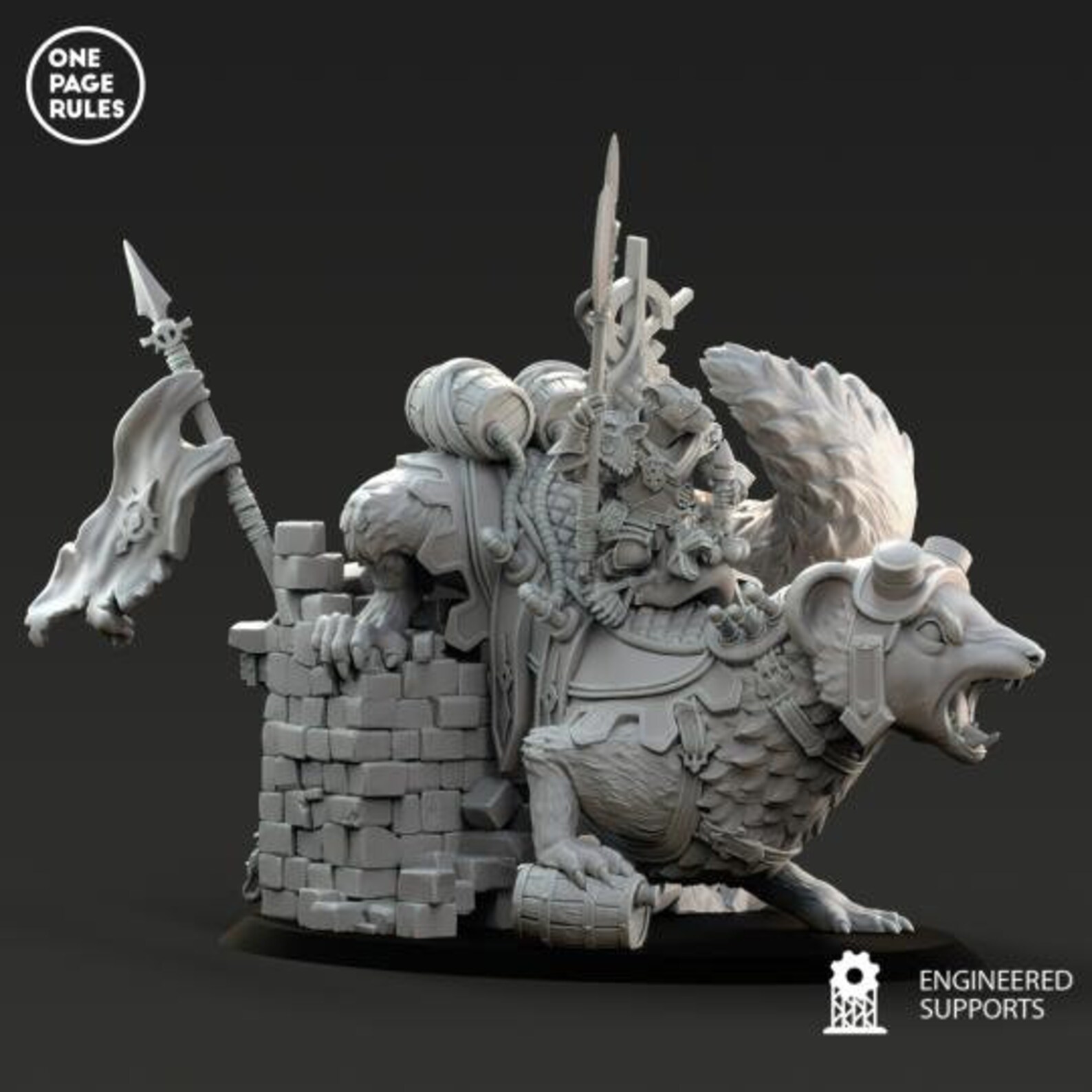 Ratmen Captain on Giant Beast Stl File Pack DND Stl Files D and D Minis ...