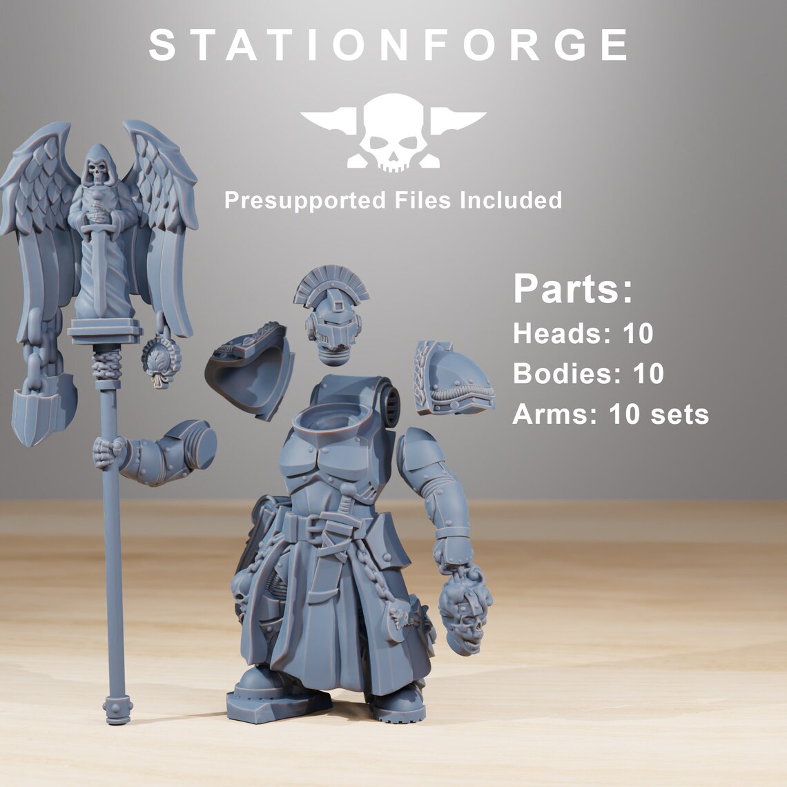 STL Bundle Tabletop Miniatures Grimdark Future 3D Print File Stls ...