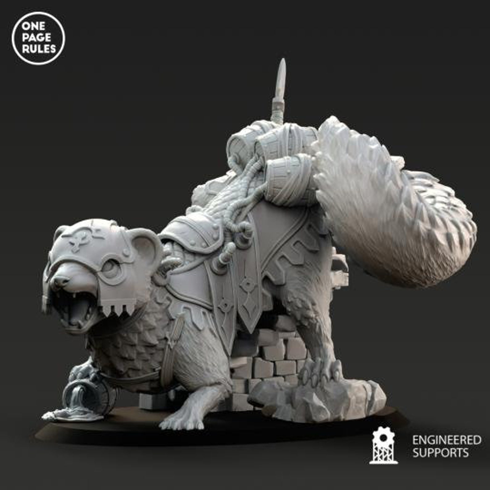 Ratmen Captain on Giant Beast Stl File Pack DND Stl Files D and D Minis ...