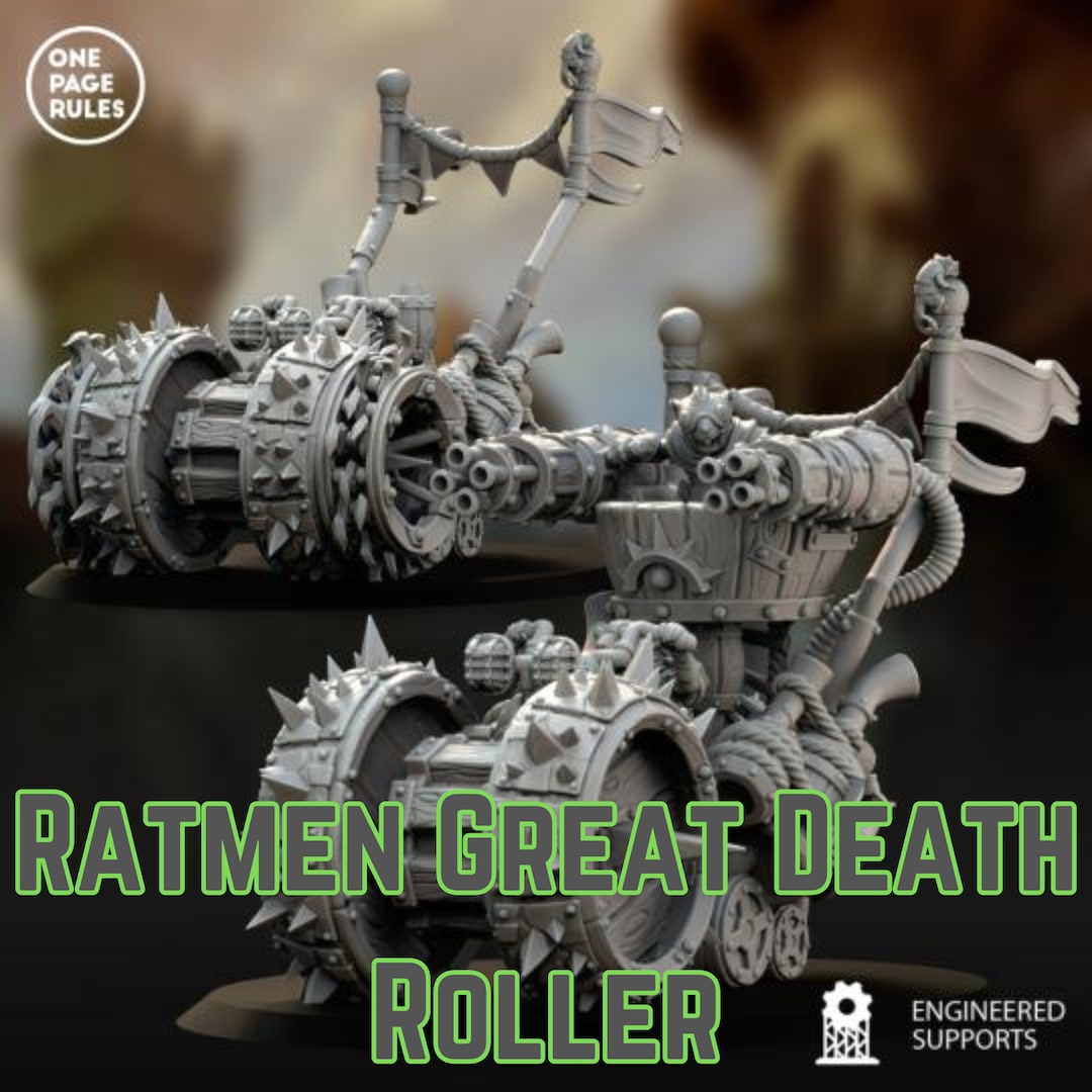Ratmen Great Death Roller Stl File Pack DND Stl Files D and D Minis Opr ...