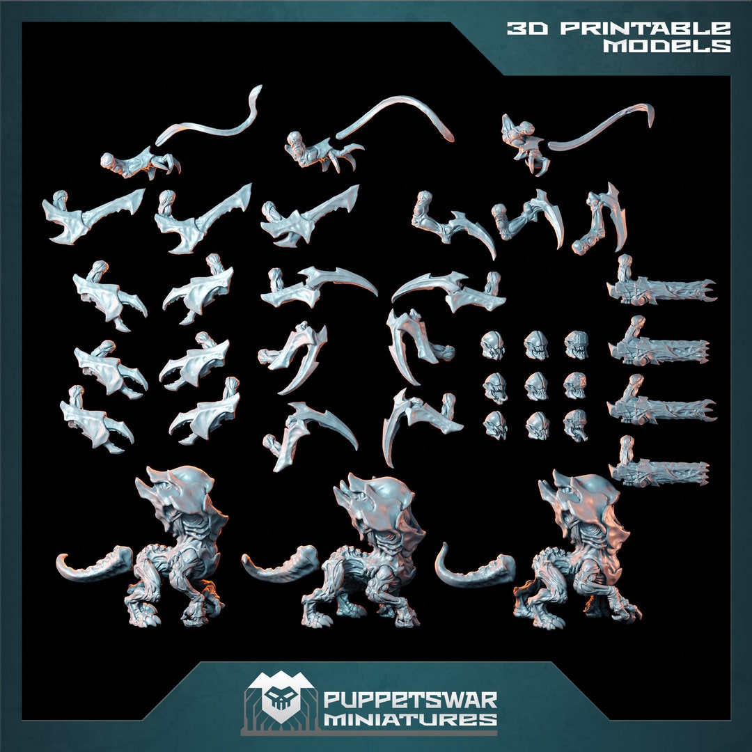 STL Bundle Tabletop Miniatures Grimdark Future 3D Print File Stls ...