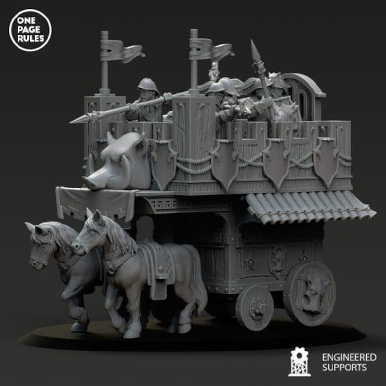 Empire War Wagon Stl File Pack DND Stl Files D and D Minis Opr ...