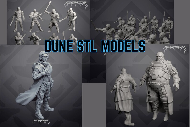 Dune STL Bundle Tabletop Miniatures Video Game STL Models 3D Print File ...