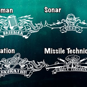 11.5" Custom Designed Navy Submarine Window Vinyl Decal, Gifts for Him ...
