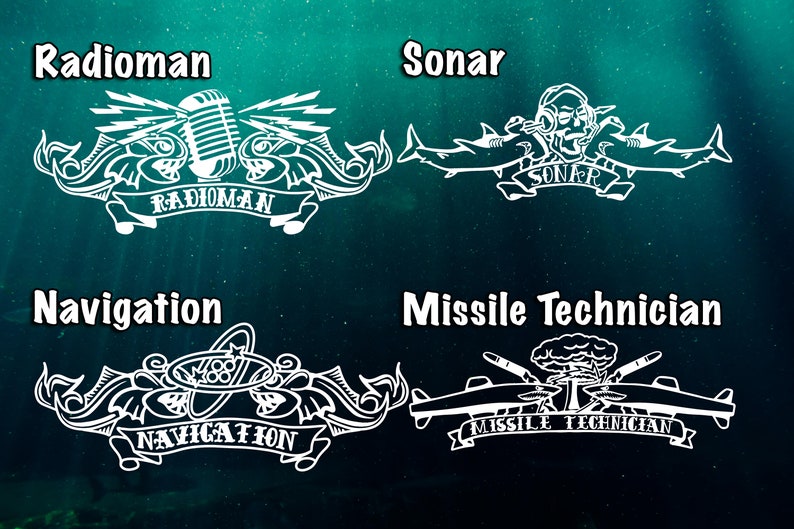 11.5" Custom Designed Navy Submarine Window Vinyl Decal, Gifts for Him ...