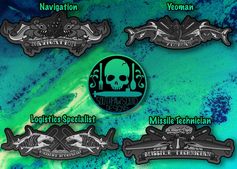 US Navy Submarine Dolphin Sticker | Custom 3" Vinyl Sticker Decal ...