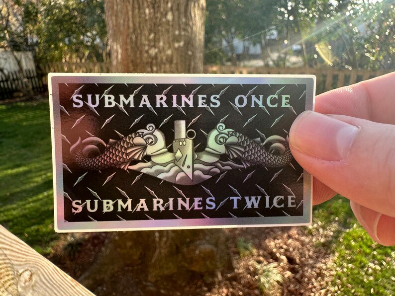 Submarines Once, Submarines Twice Sticker 3" Vinyl Sticker, Gifts for ...