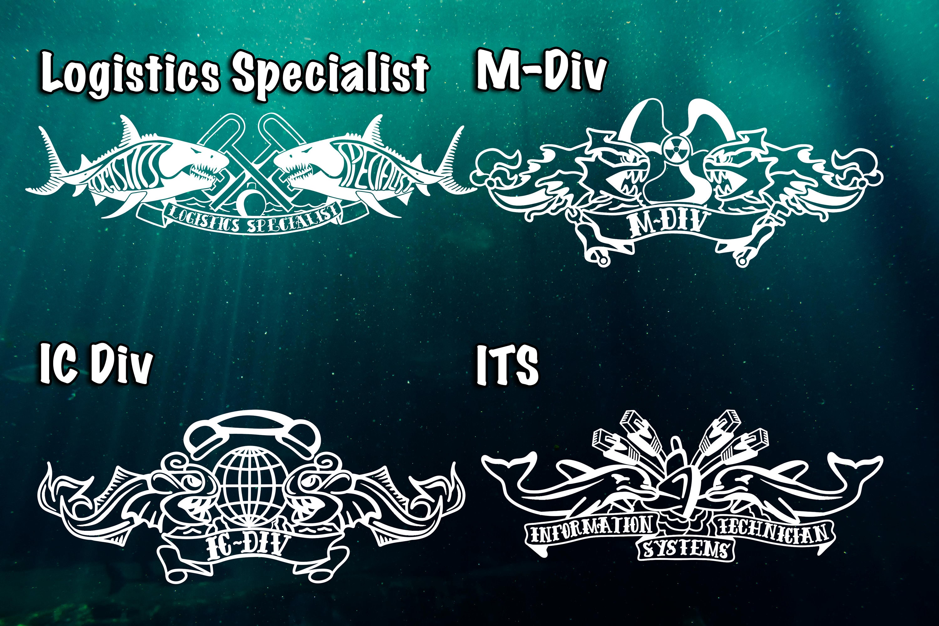 11.5" Custom Designed Navy Submarine Window Vinyl Decal, Gifts for Him ...