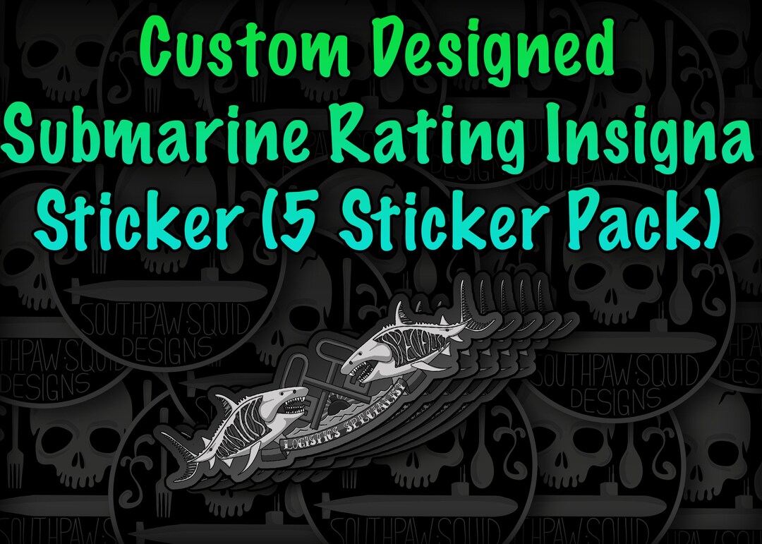 US Navy Custom Designed Submarine Dolphin Stickers 5 Sticker Pack - Etsy