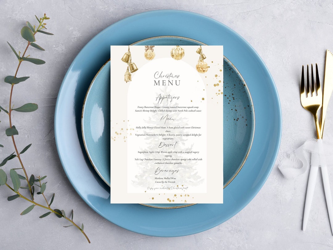 Canva Christmas Themed Wedding Menu Templates, Wedding Menu, Template ...