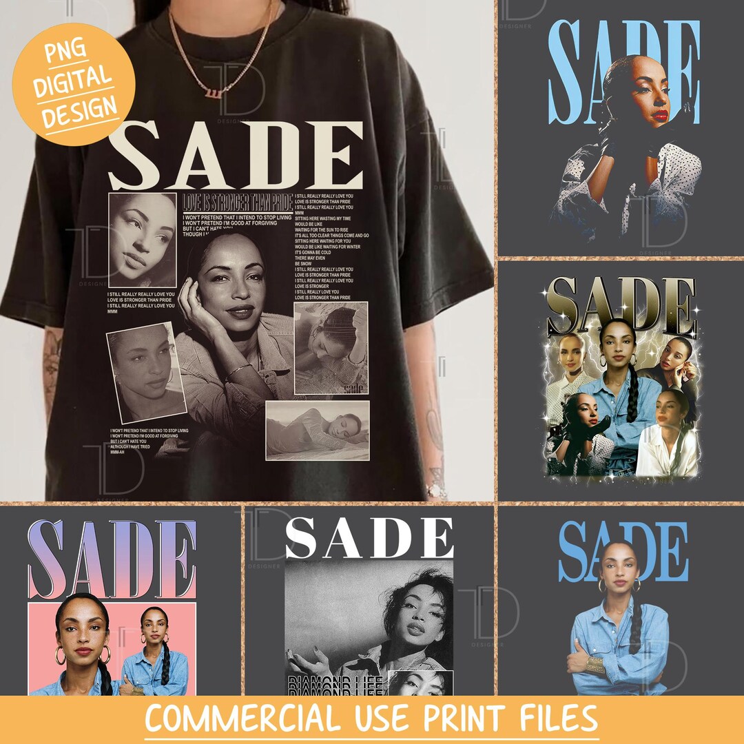 Sade Bundle Png, Sade Adu Png Digital Download File Design for Shirt ...