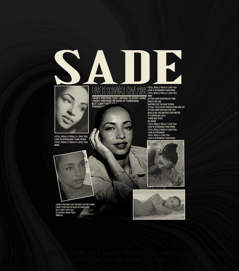 Sade Adu PNG, Sade Png Digital Download File Sublimation, Svg File, PNG ...