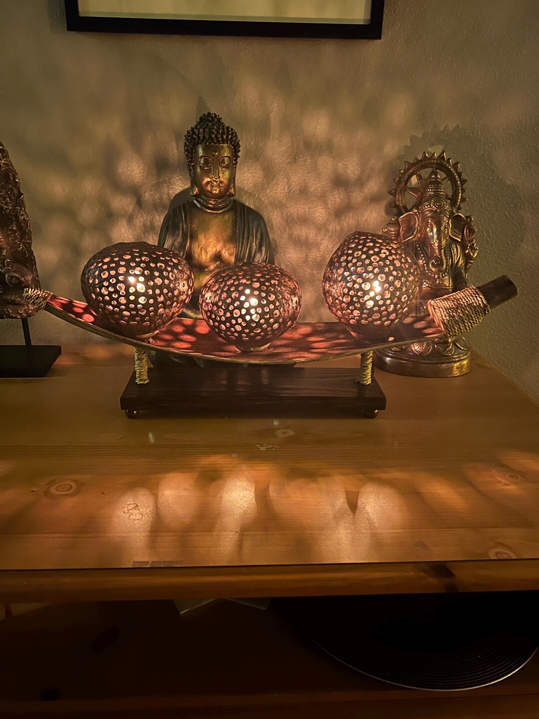 Handcrafted Coconut Shell Table Lamp: Tropical Home Decor - Etsy