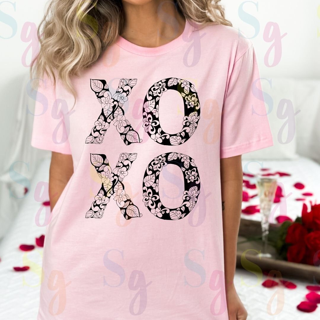 XOXO Flower Design SVG PNG Jpg Cut File, Digital Download Hugs and ...