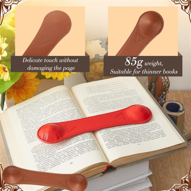 Pu Leather Weighted Bookmarks Book Weight Page Holder for Reading,book ...