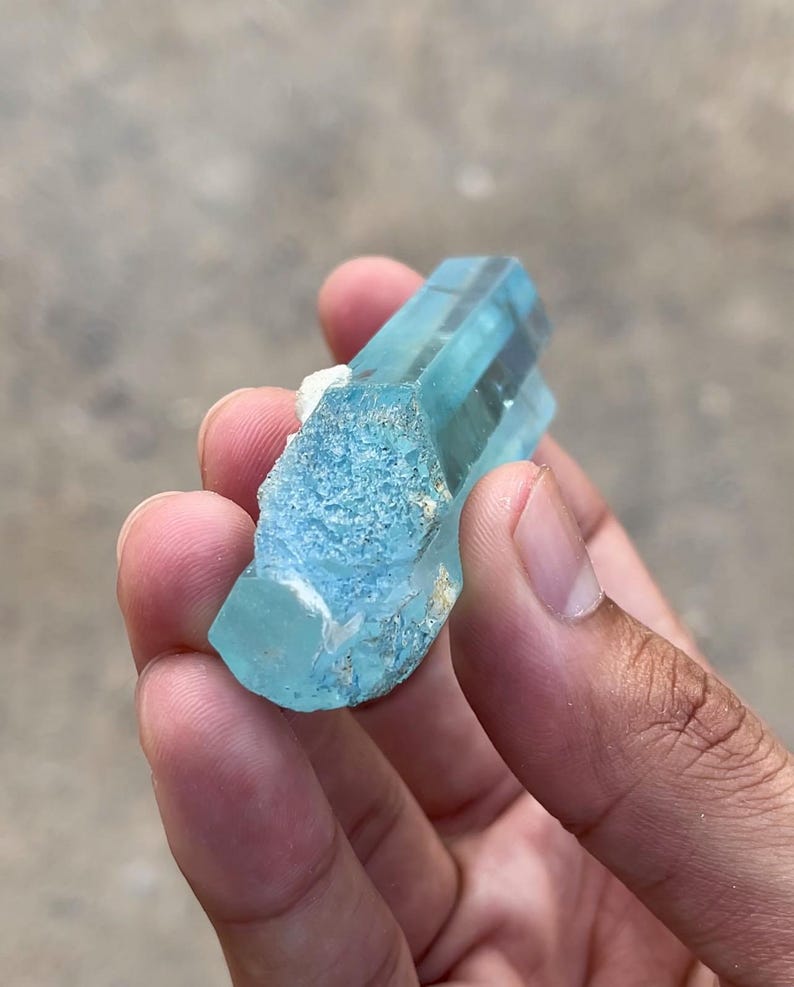 Blue Aquamarine Crystal! - Etsy