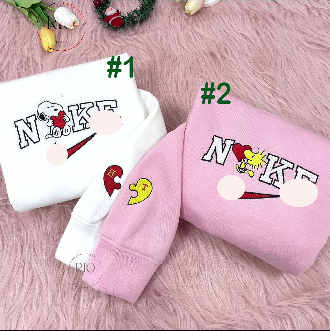 Snoo.py and Wood.stock Matching Embroidered Sweatshirt, Merry Christmas ...