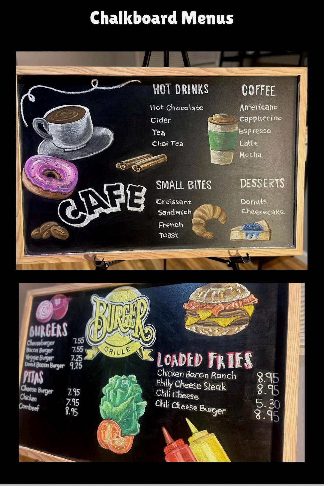 Custom Chalkboard, Restaurants Menus and More.(24x48) - Etsy