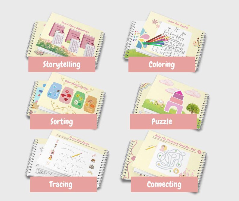 Princess Busy Book Printable, Kids Binder, Preschool Activities ...