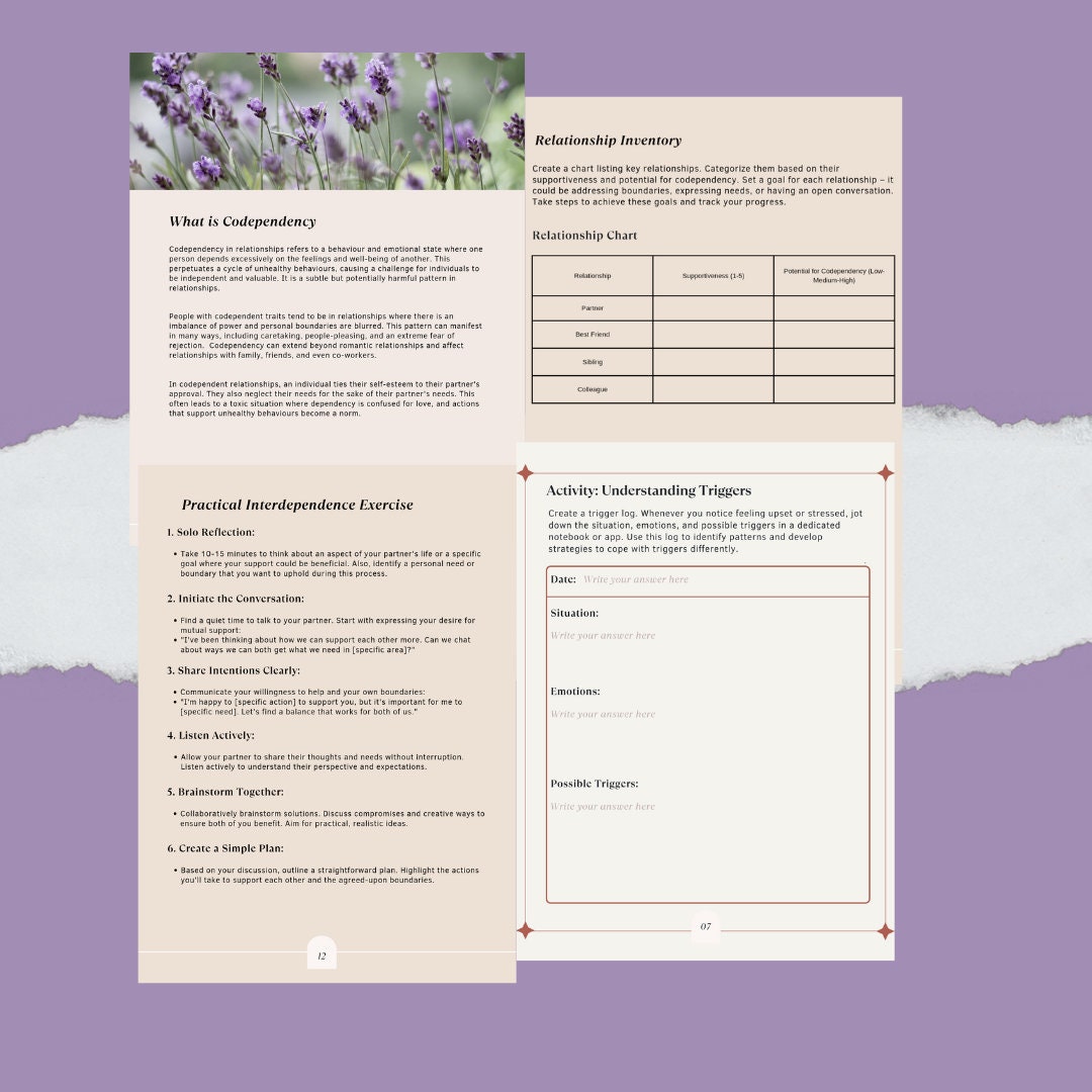 Codependency Worksheet Boundaries Worksheet Therapy Activities Therapy ...