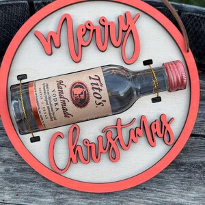 Mini Alcohol Bottle Christmas Ornaments: SVG Laser Cut Files (digital ...