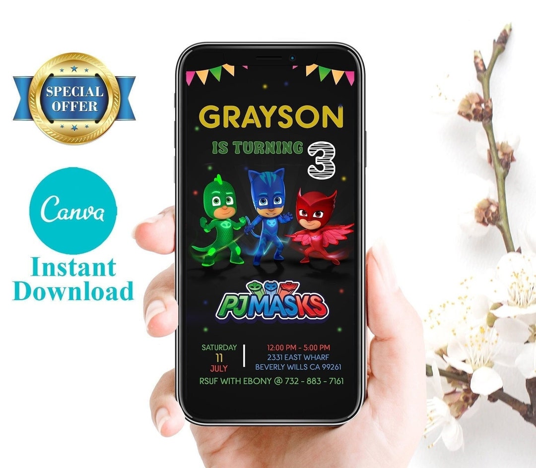 Editable Mobile Birthday Invitation Template Birthday Party - Etsy