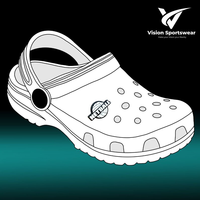 Netball Croc Charm - Etsy Australia