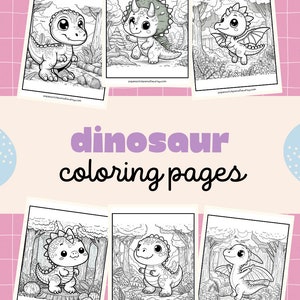 Kawaii Dinosaur Coloring Pages Printable Cute Dino Coloring Sheets Baby ...