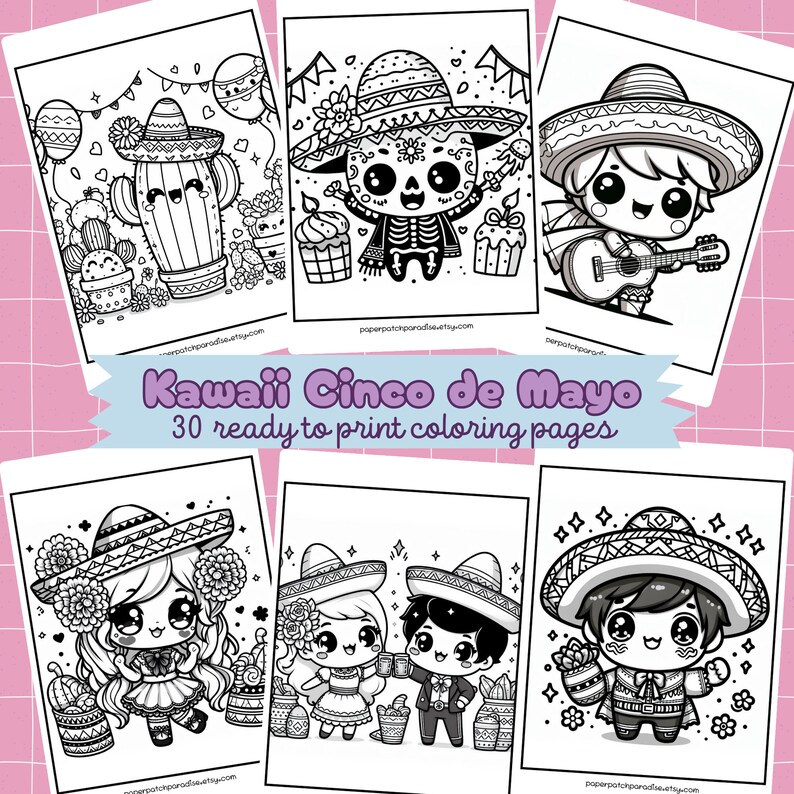 Cinco De Mayo Coloring Pages Printable Kawaii Cinco De Mayo Coloring ...