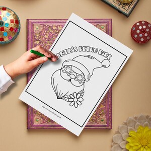 Bold and Easy Retro Christmas Coloring Pages Printable Cute Holiday ...
