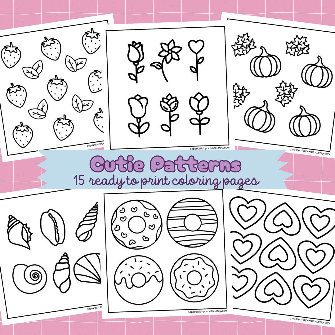 Cute Patterns Coloring Pages Printable Cozy Pattern Coloring Sheets ...