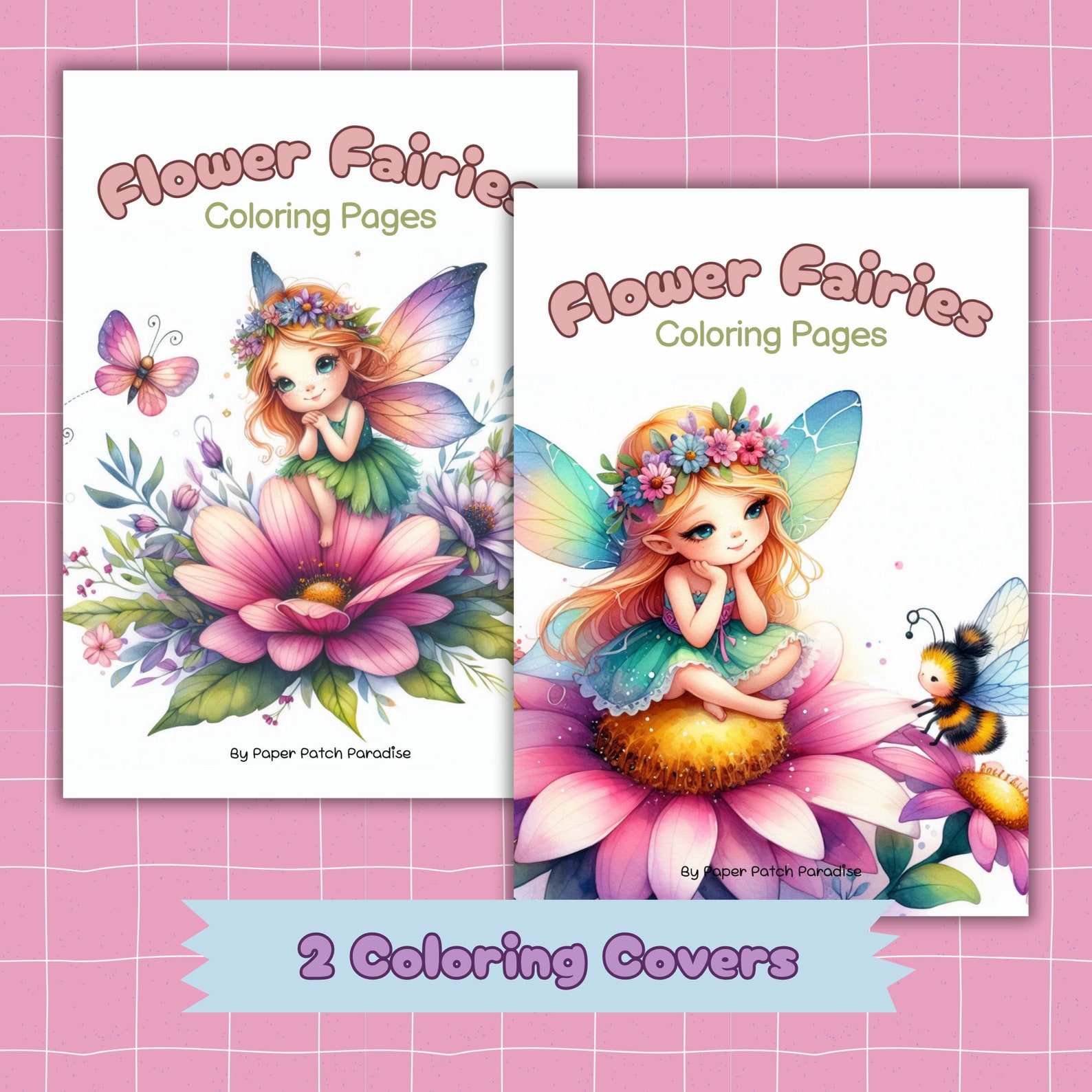 Flower Fairy Coloring Pages Printable Kawaii Fairy Coloring Sheets ...