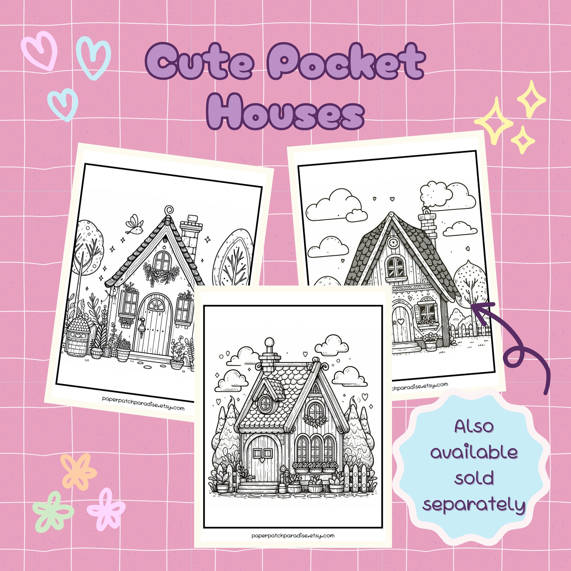 Pocket Room Coloring Pages Printable Isometric Tiny House Coloring ...