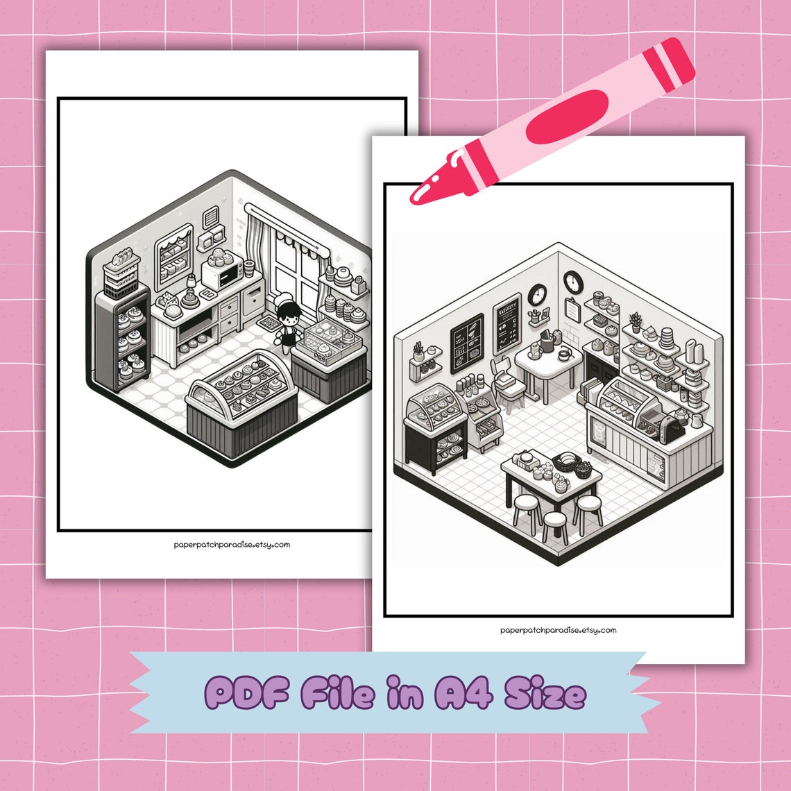 Bakery Shop Coloring Pages Printable Pocket Bakery Coloring Sheets ...