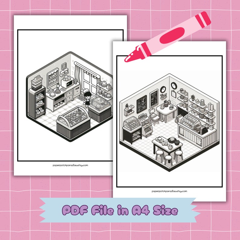 Bakery Shop Coloring Pages Printable Pocket Bakery Coloring Sheets ...
